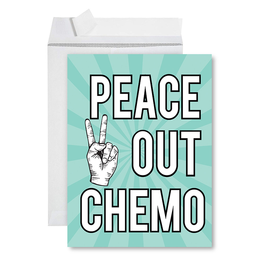 Koyal Wholesale Jumbo Chemo Support Card, Peace Out Chemo, Funny ...