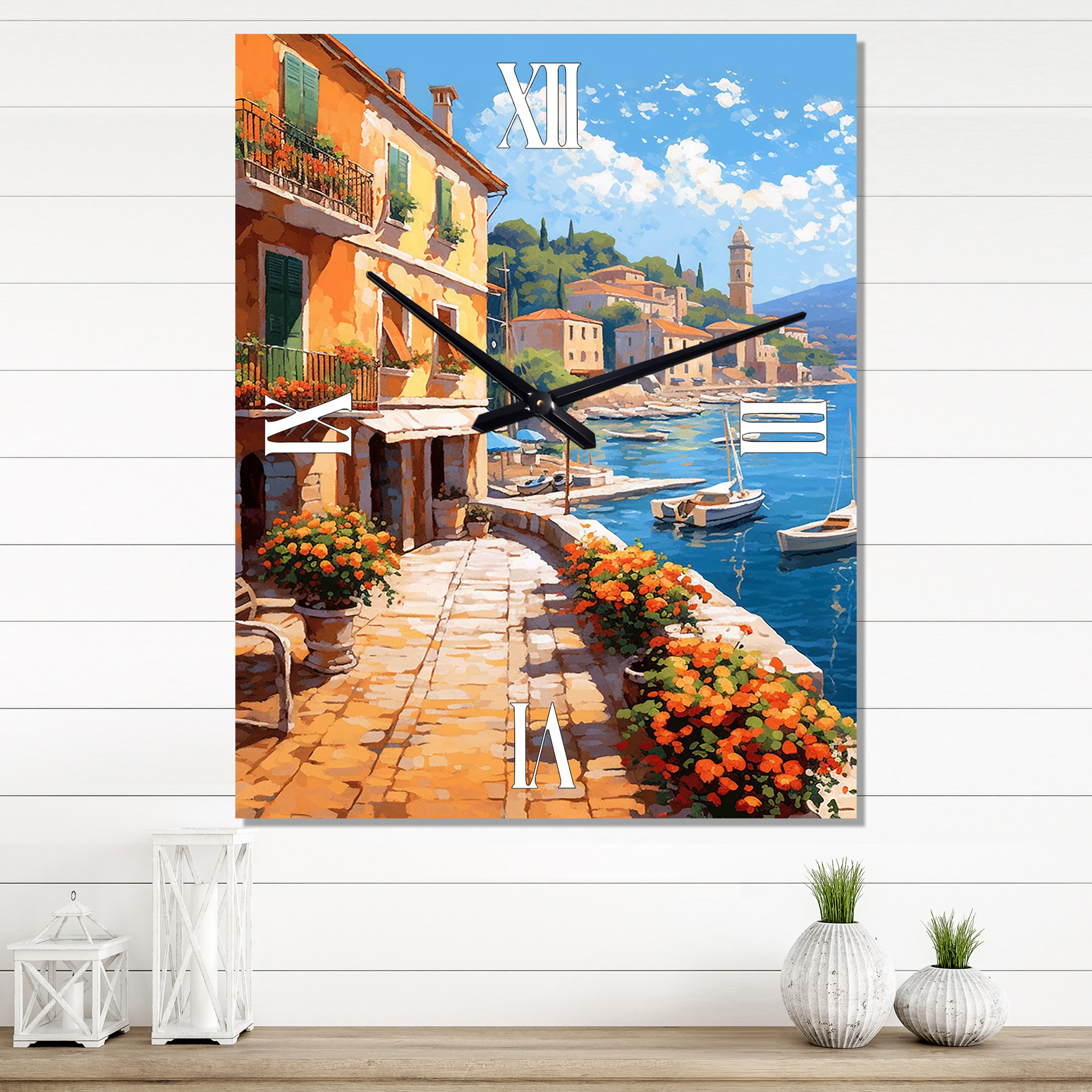 Ivy Bronx La Dolce Italian Beachside I - Italian Modern Wall Clock ...