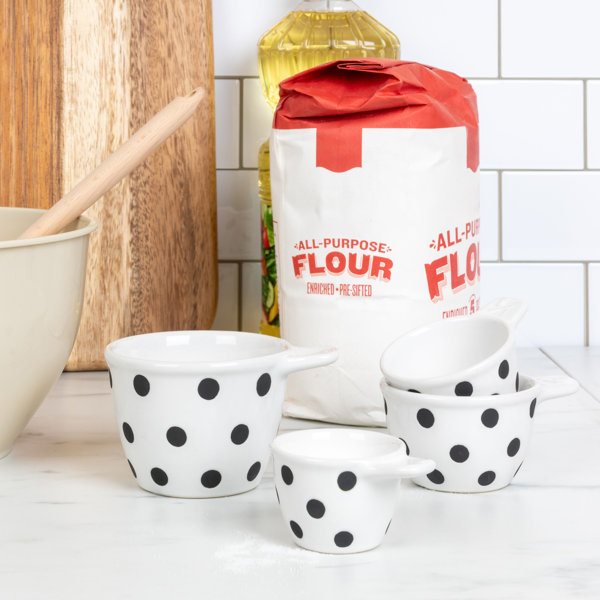 Creative Co-Op 4 -Piece Ceramic Measuring Cup Set | Wayfair