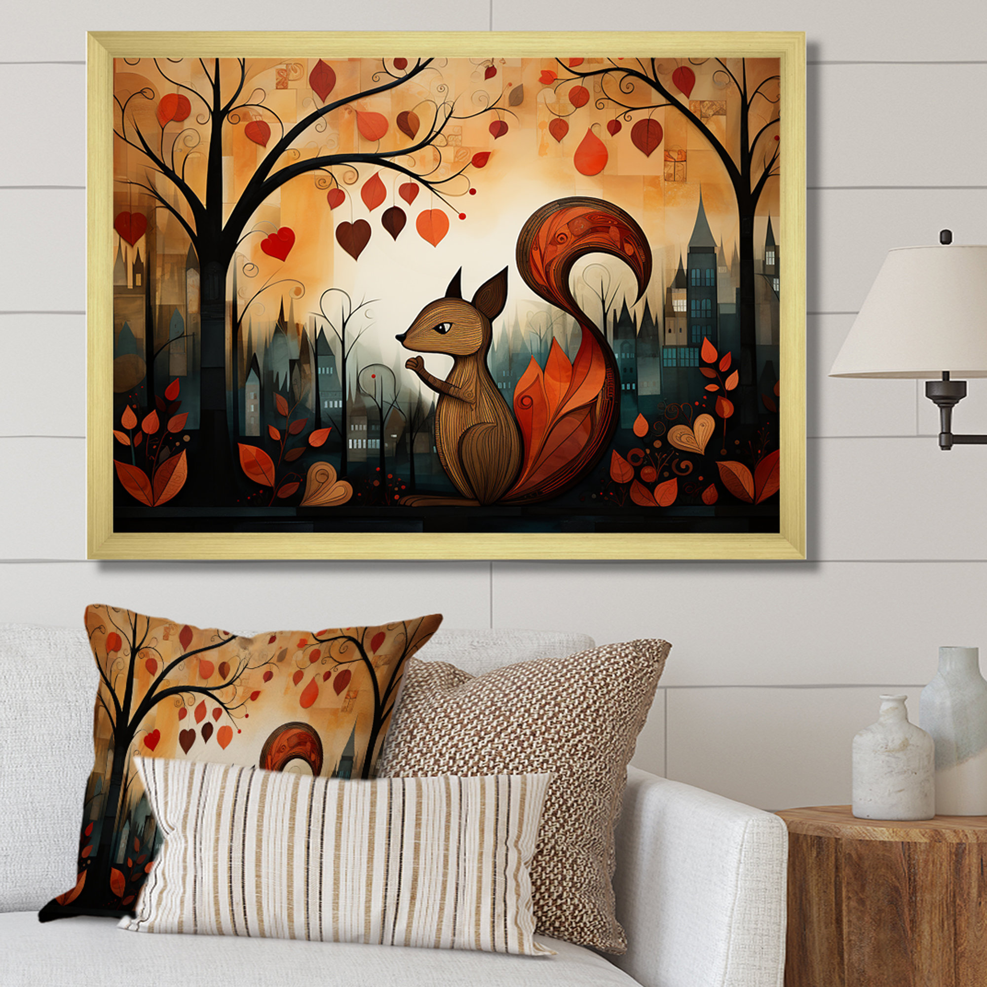 Millwood Pines Squirrel Landscape For Nursery - Squirrel Animal Wall ...