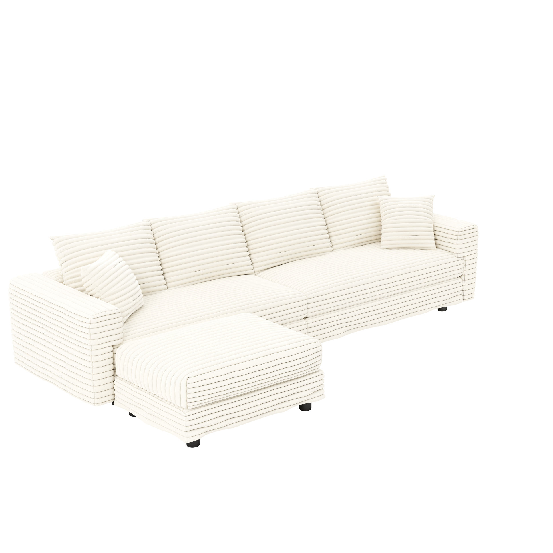 Mercer41 4 convertible Cloud Couch?soft Pillows?movable ? Solid Wood ...