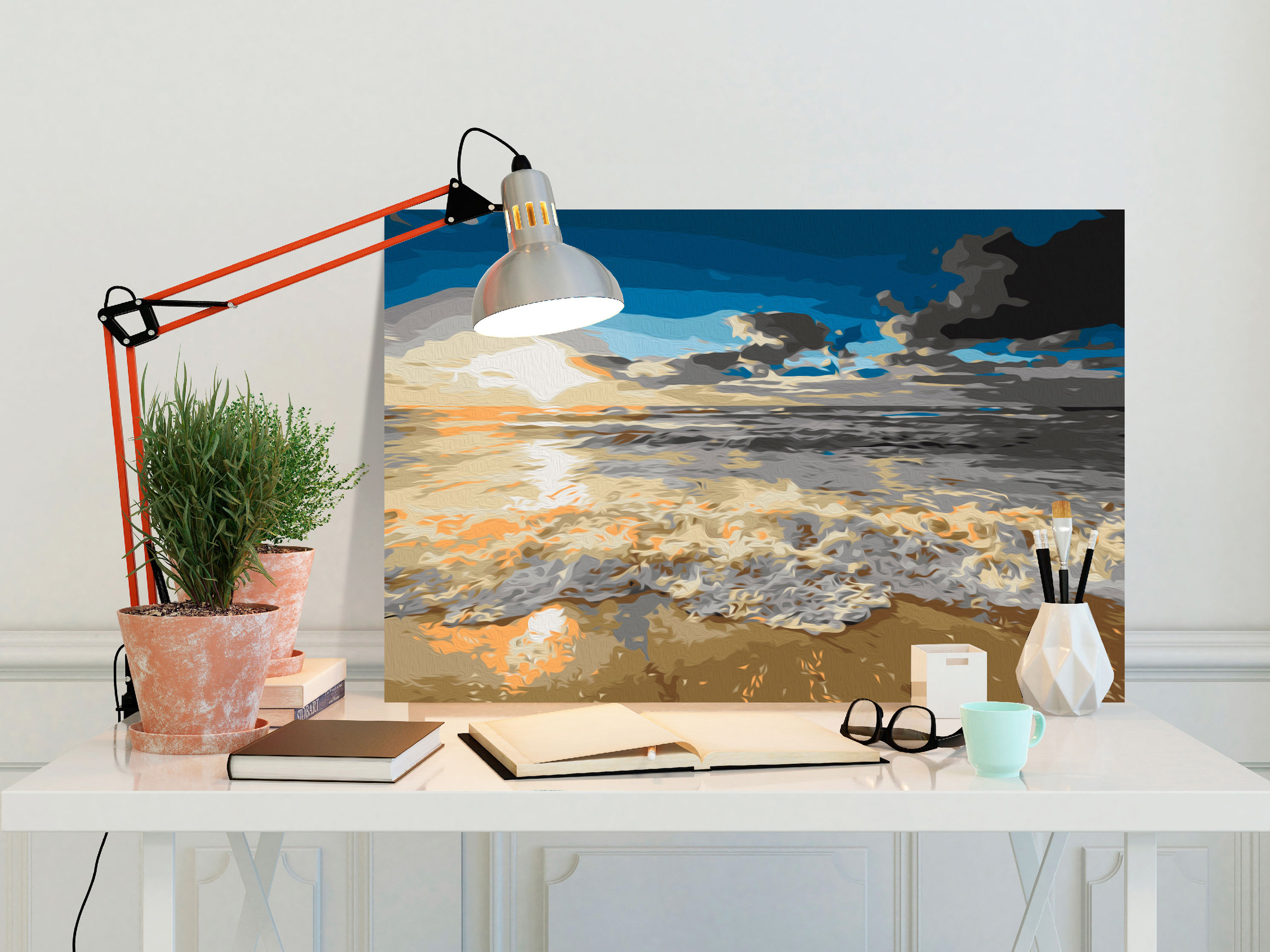 East Urban Home Blinding Sun - Wrapped Canvas Painting | Wayfair