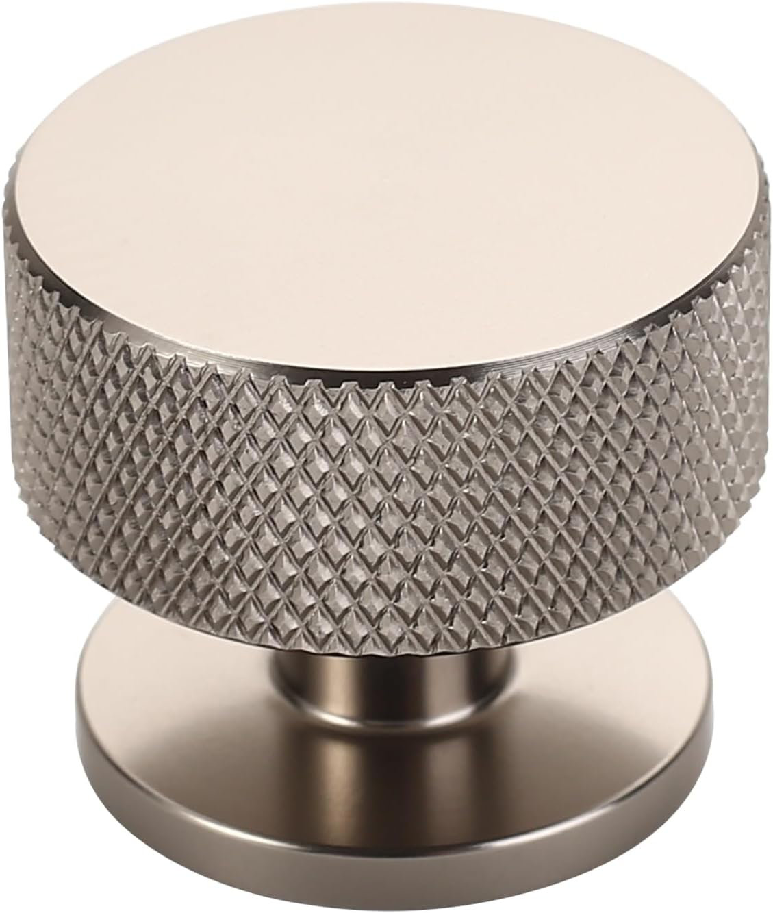 Amzico 10 Pack Brushed Satin Nickel Round Cabinet Knobs, 1.2 Inch ...