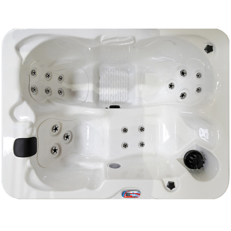 American Spas 110 Volt Rectangle Hot Tub in White | Wayfair