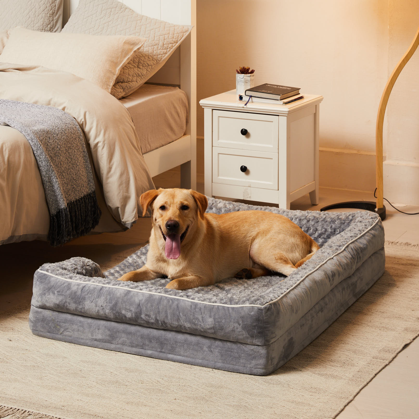 Tucker Murphy Pet™ Dog Beds For Large Dogs, Washable Dog Bed, Bolster ...