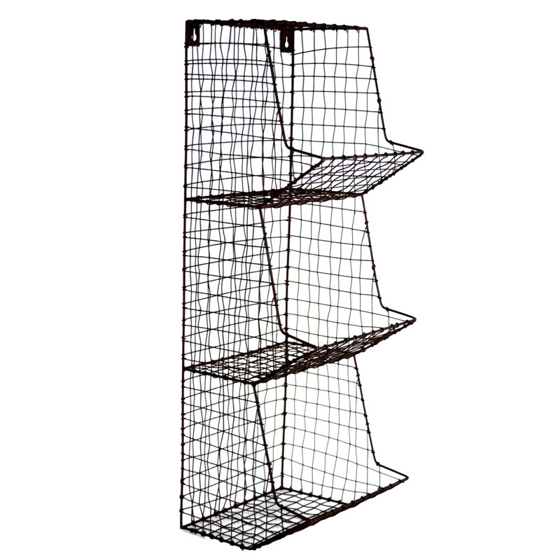 Gracie Oaks Alisha 3 Bin Fruit/Vegetable Wire Storage Organizer Wall ...