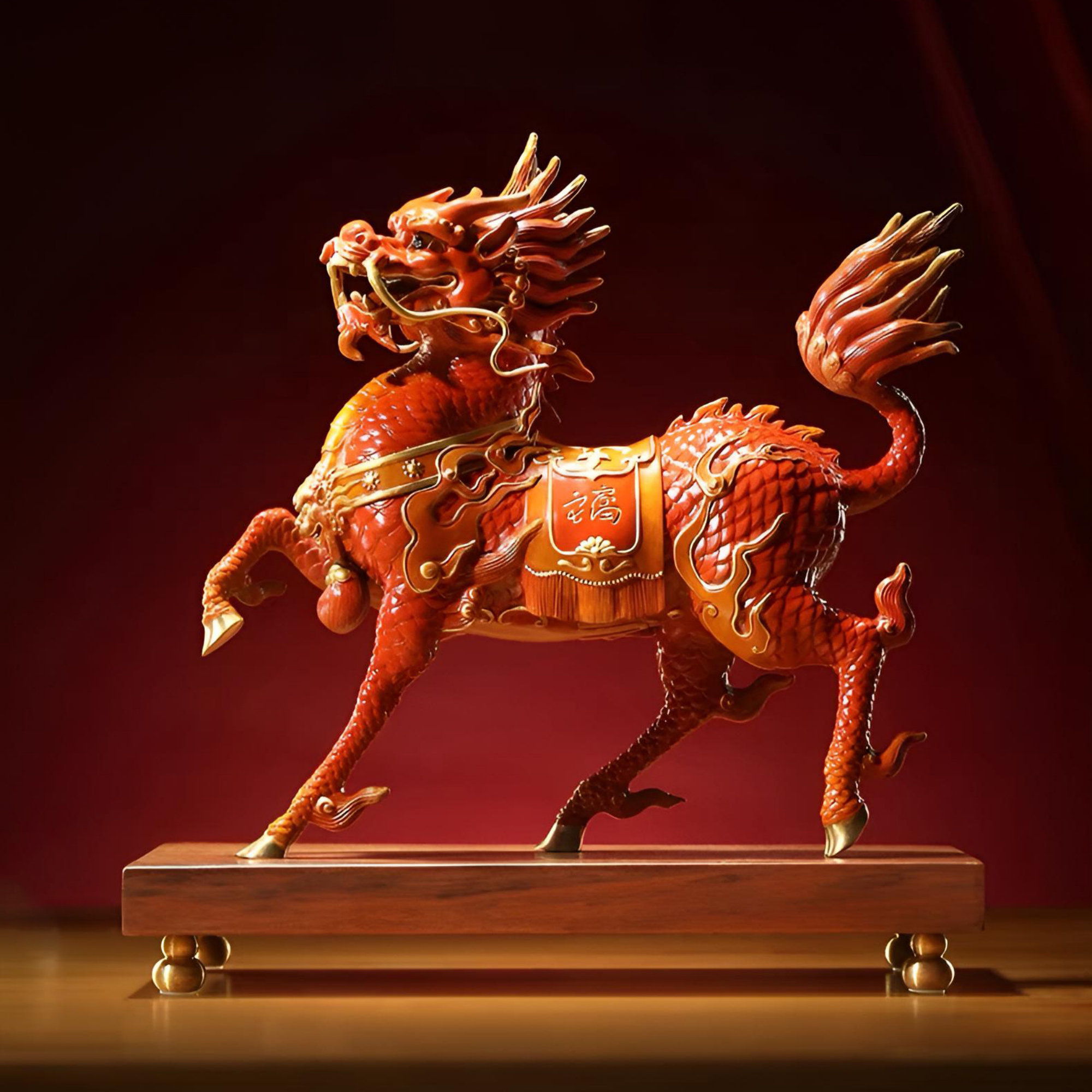 Infinity Chinese Kirin Art Piece – Richly Colored & Highly Detailed | Wayfair