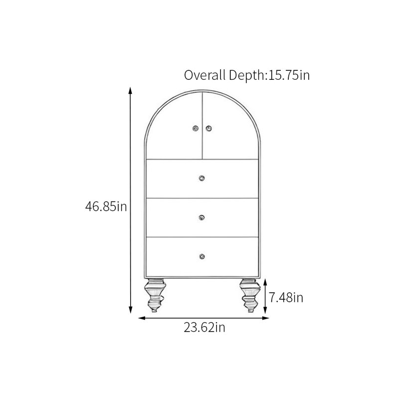 Vivid Space Creation Creative arched art storage accent chest | Wayfair