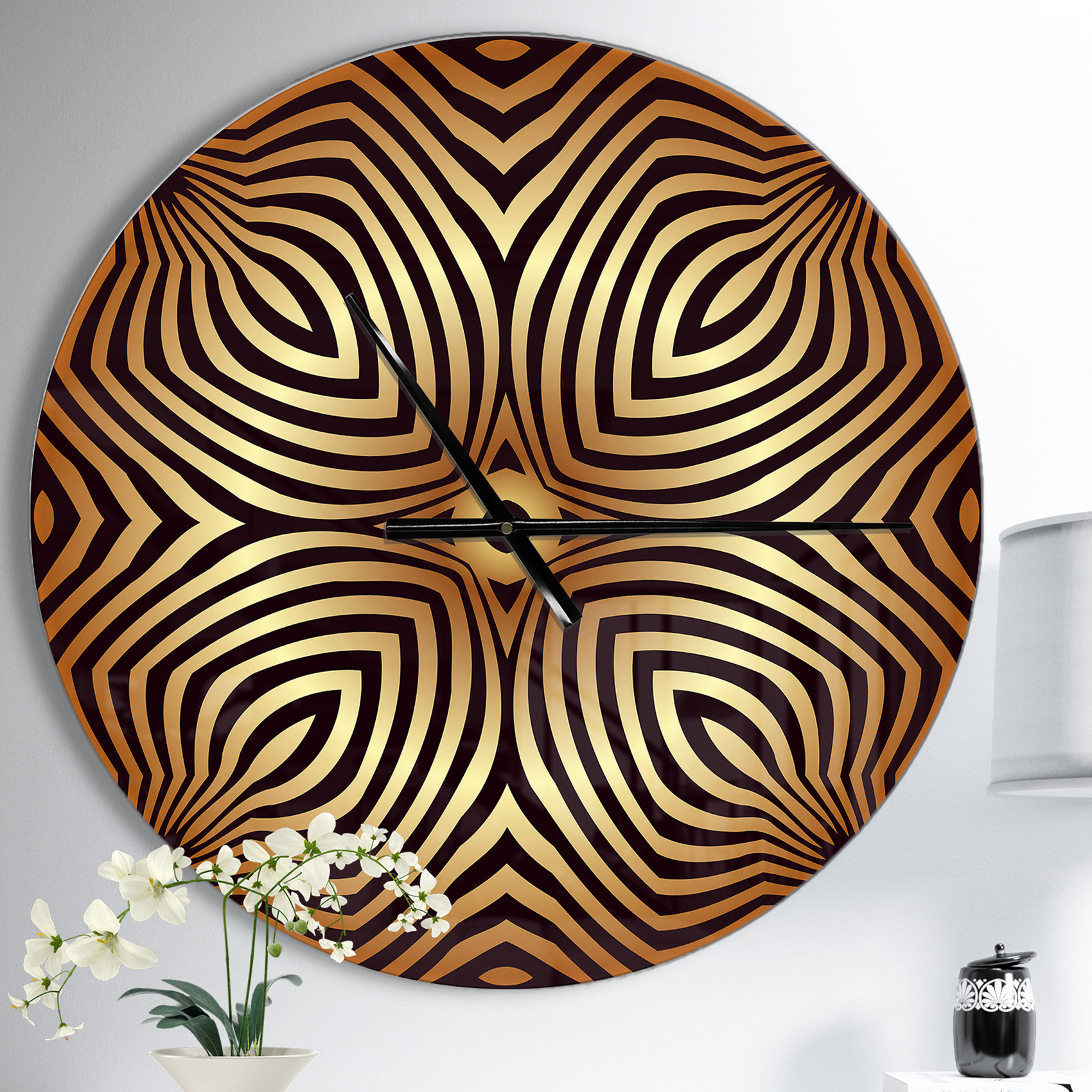 East Urban Home Convex Symmetrical Ellipse - Modern wall clock | Wayfair