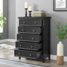 Darby Home Co Allijah Modern Black 5-Drawer Dresser Cabinet for Living ...
