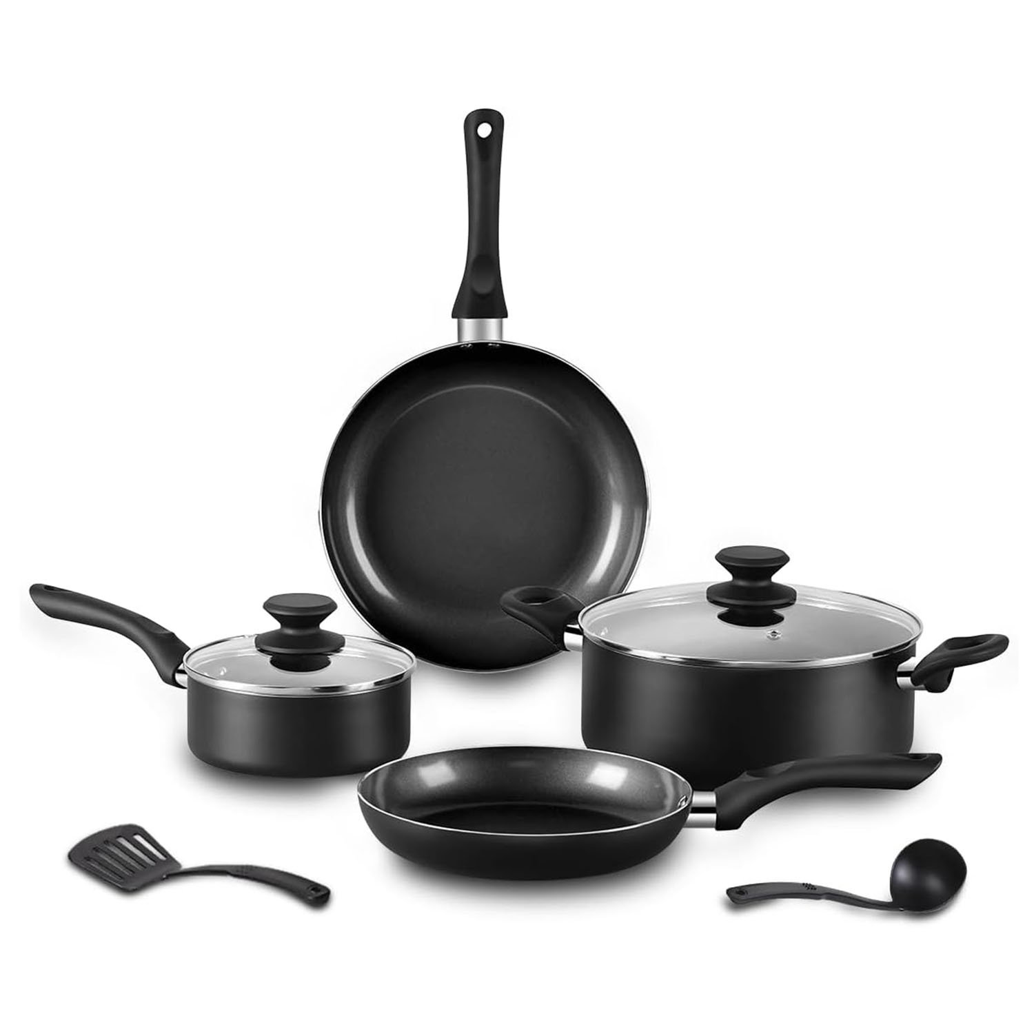 BN-LINKKL 8Pcs Black Ceramic Pots And Pans Set, Cooking Pan Set,Cooking ...