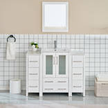 Wrought Studio Sharan 48'' Single Bathroom Vanity with Top with Mirror ...