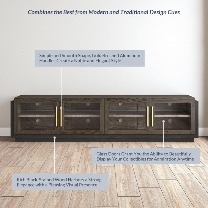 Millwood Pines Brete 83'' Media Console & Reviews | Wayfair