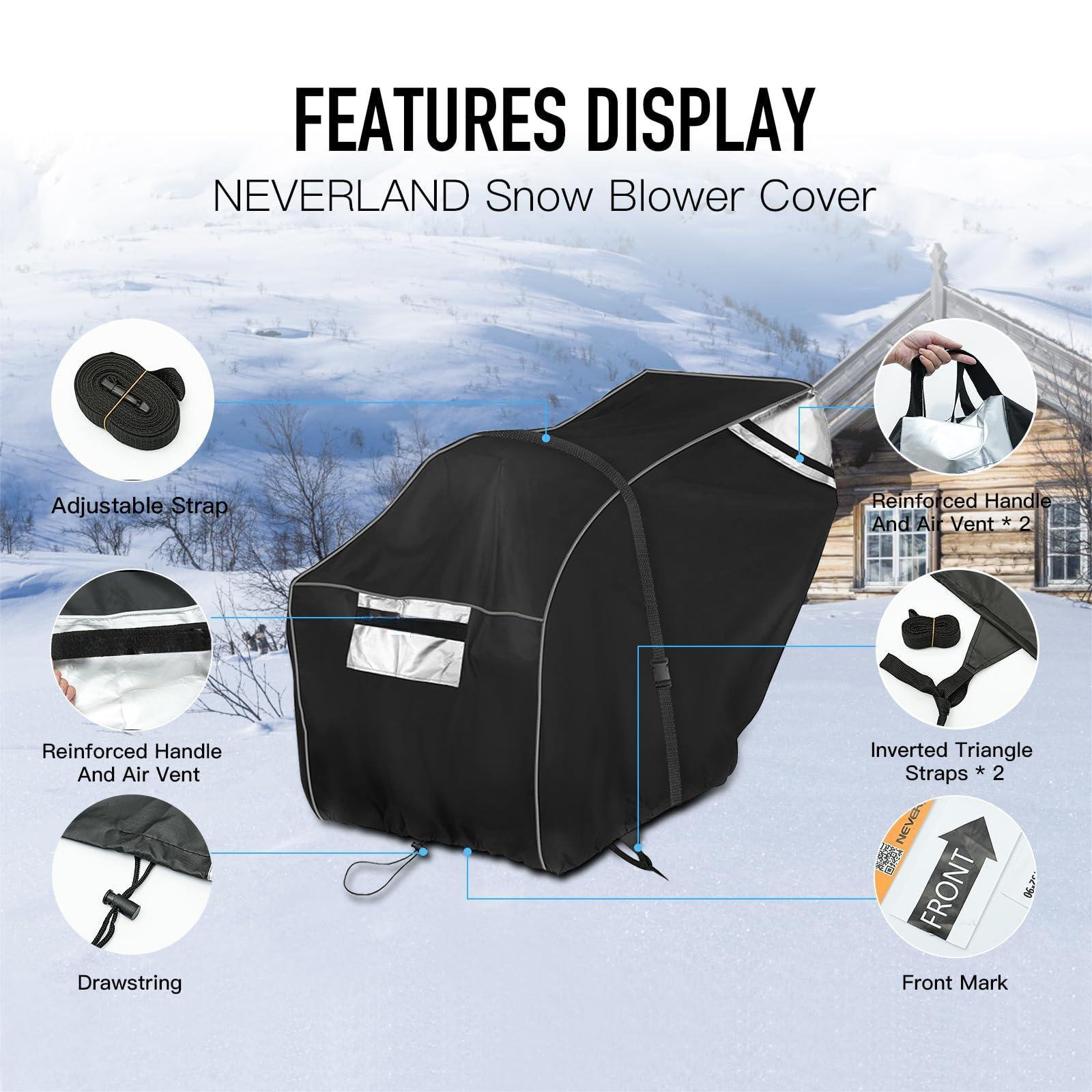 ColorLife Snowblower Cover, Snow Blower Cover Waterproof Outdoor Heavy ...