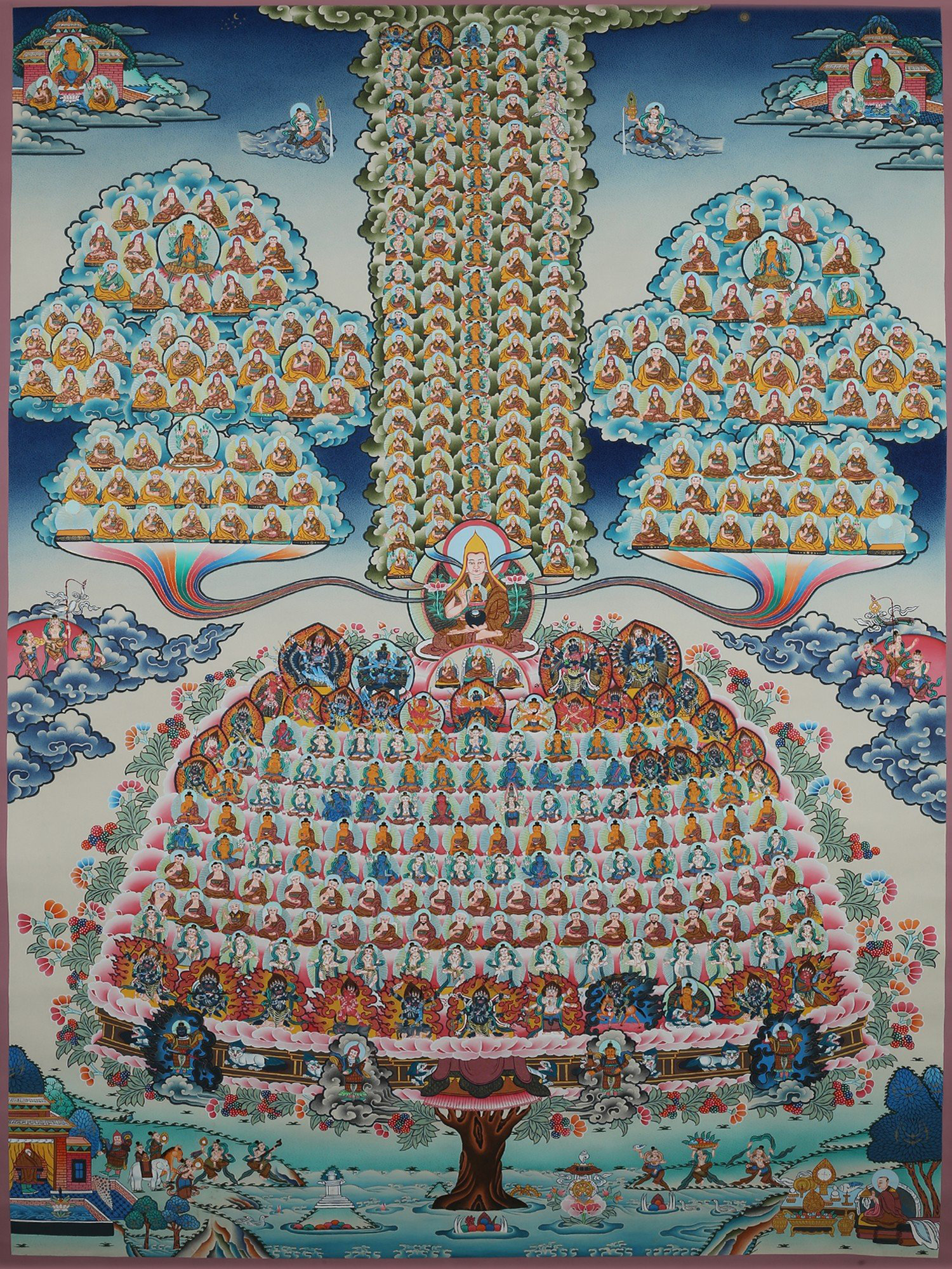 Exotic India Tsongkhapa Refuge Tree (Brocadeless Thangka) | Pure 24 ...