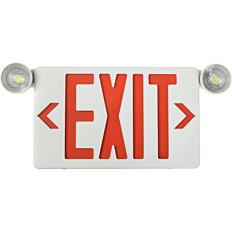Ciata Lighting Thermoplastic Surface-Mounted LED Emergency Exit Combo ...