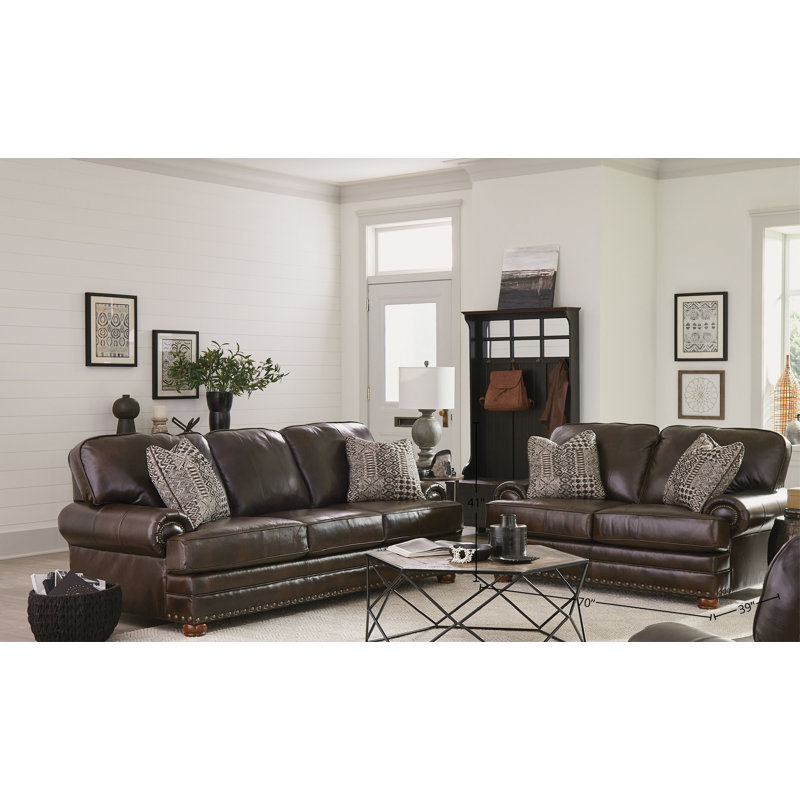 Winston Porter Chirs 2 - Piece Leather Living Room Set | Wayfair