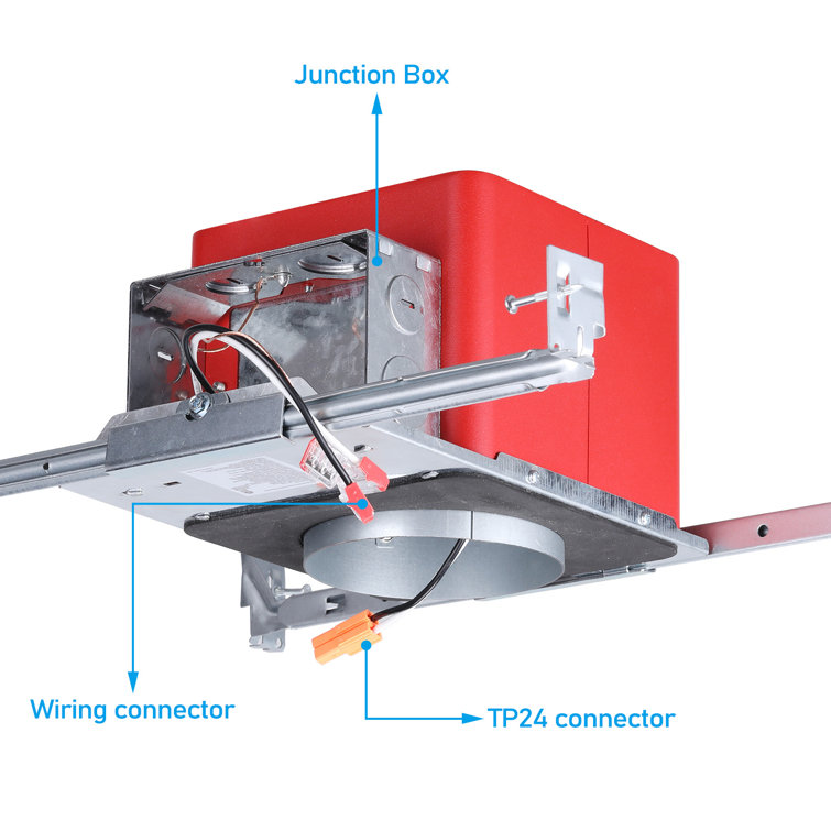 TORCHSTAR Fire Rated 4" New Construction Tp24 Connector Recessed Light ...