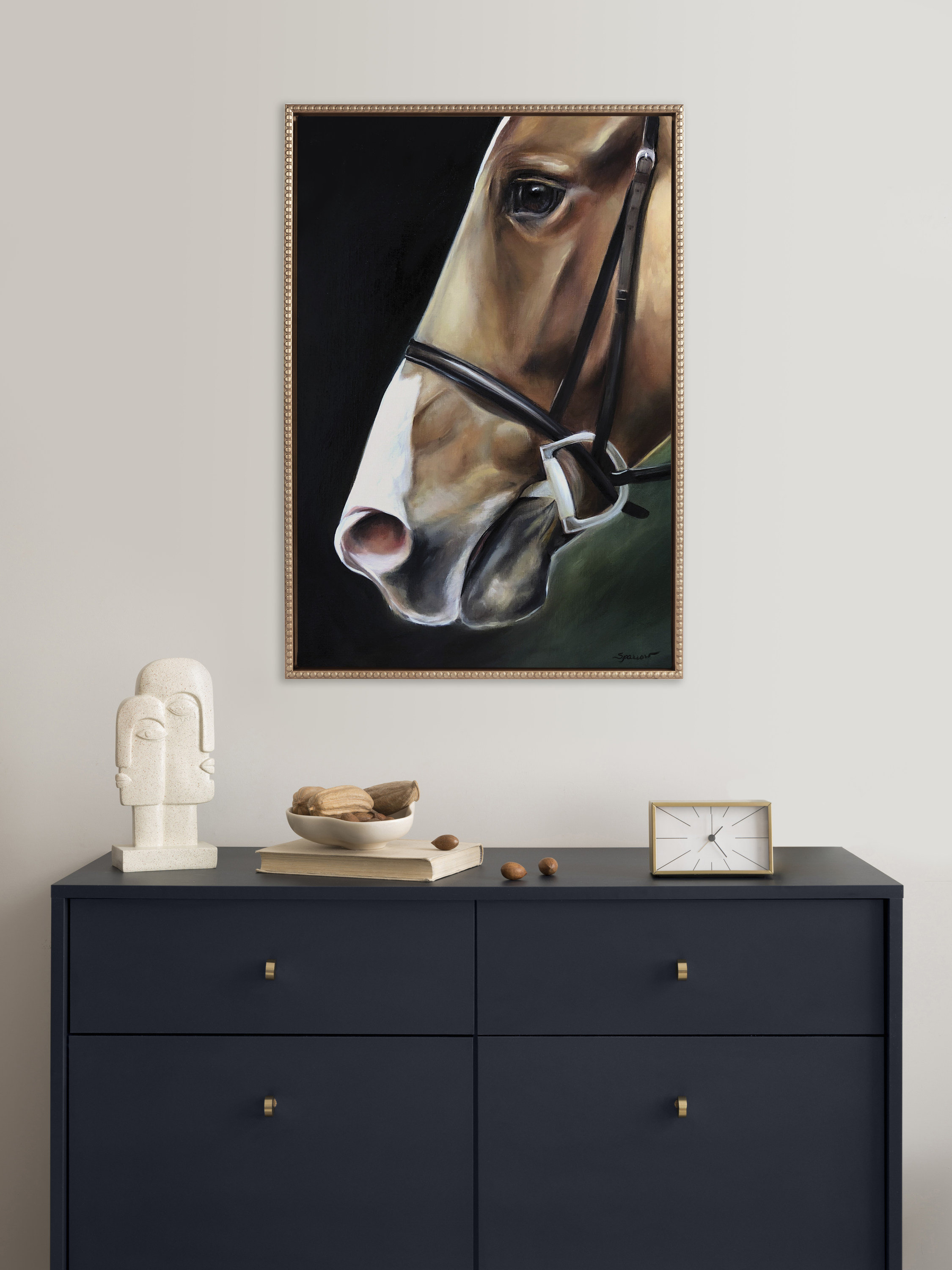 Winston Porter Chestnut Horse by Mary Sparrow Framed Canvas Wall Art ...