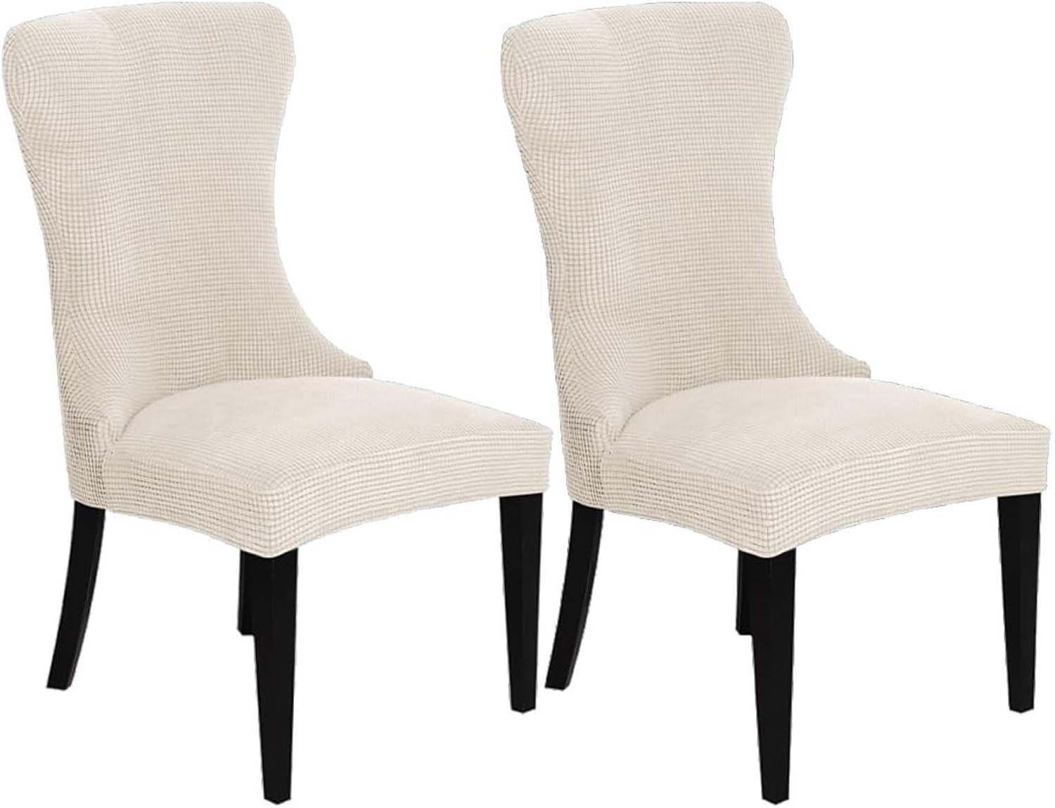 Red Barrel Studio® Wingback Chair Cover Jacquard Wingback Dining Chair ...