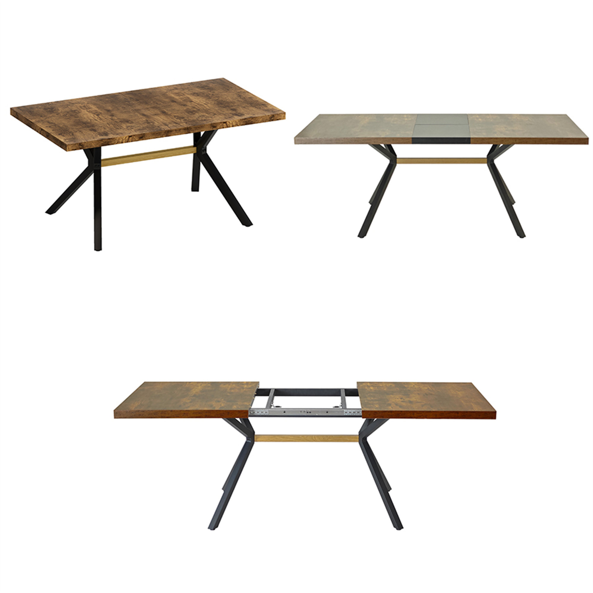 BESTCOSTY Vintage Rectangular Stretch Dining Table - Wayfair Canada