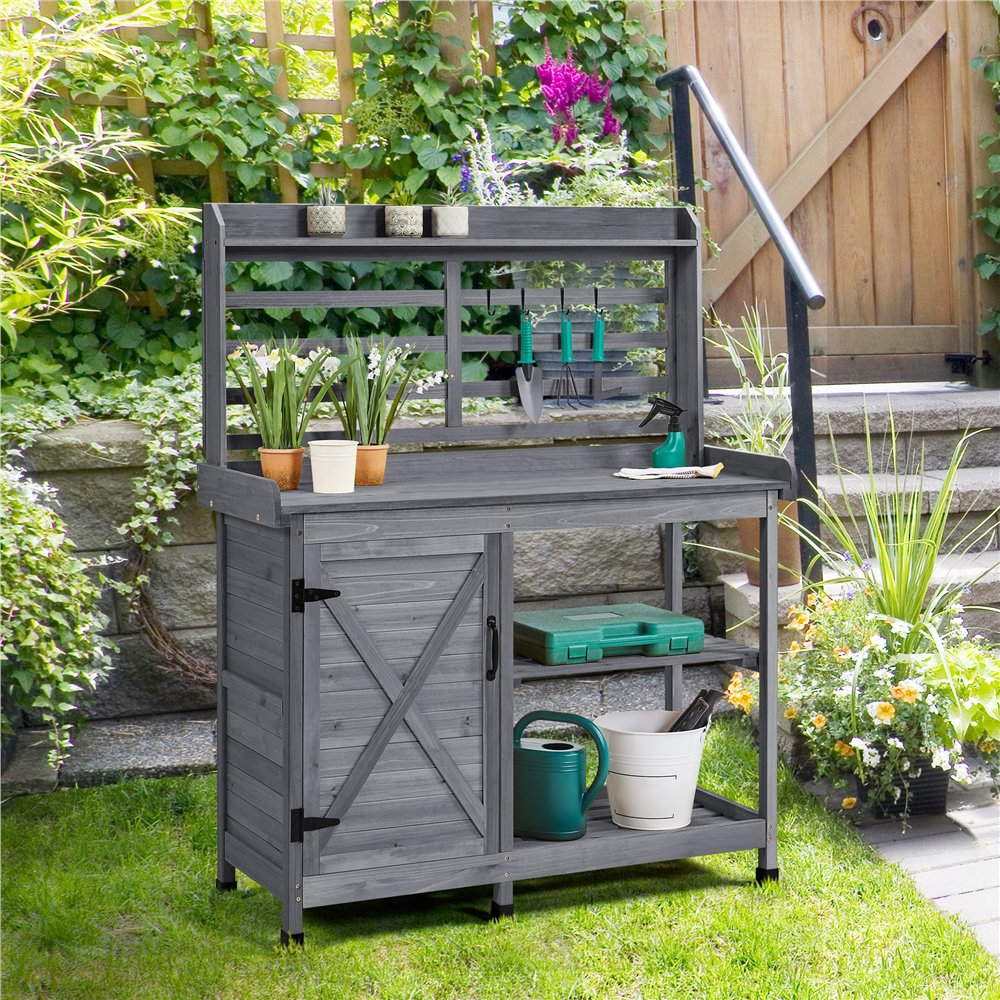 Archie & Oscar™ Grimsby 4-layer Outdoor Garden Potting Bench Table ...