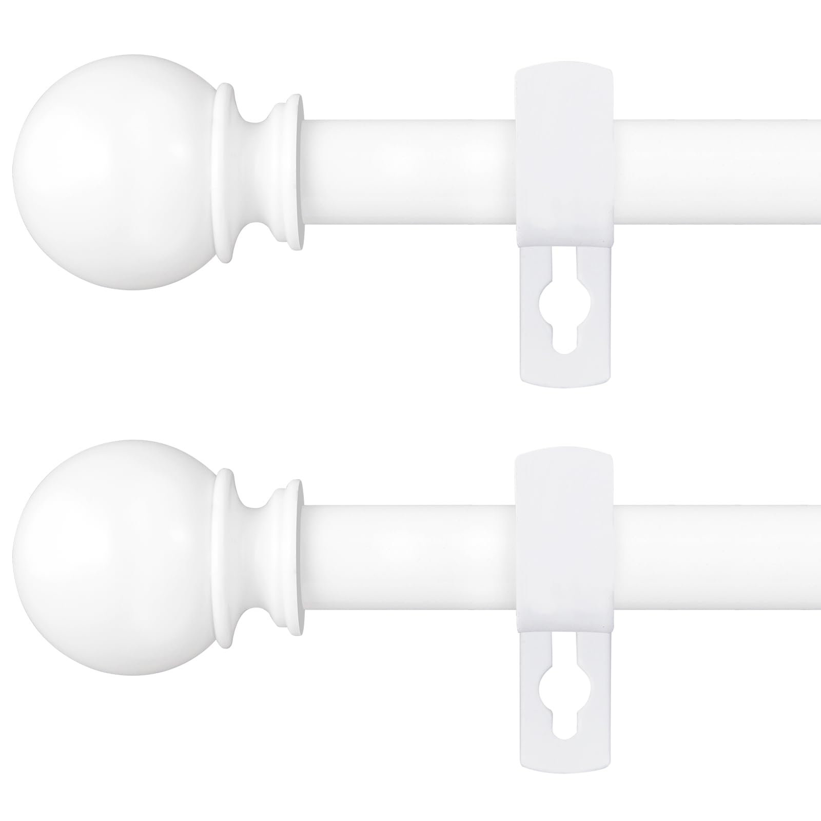 Lark Manor™ Leedey White Curtain Rods For Windows 66 To 120” - 2 Pack 5 ...
