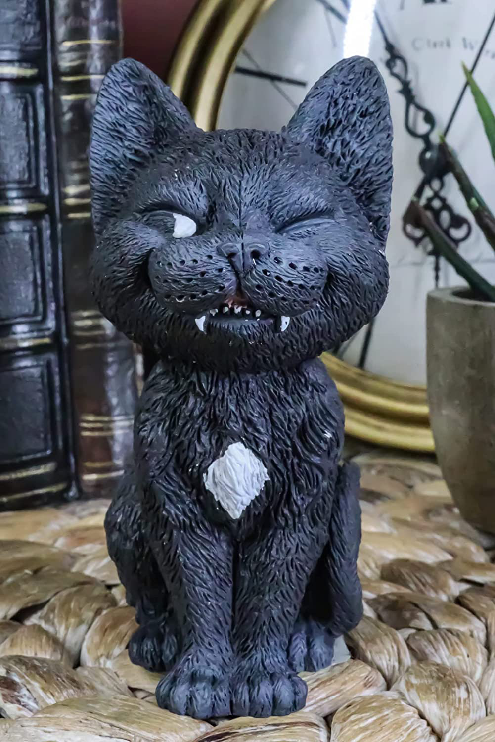 Red Barrel Studio® Sinister Grinning Feline Cat Statue | Wayfair