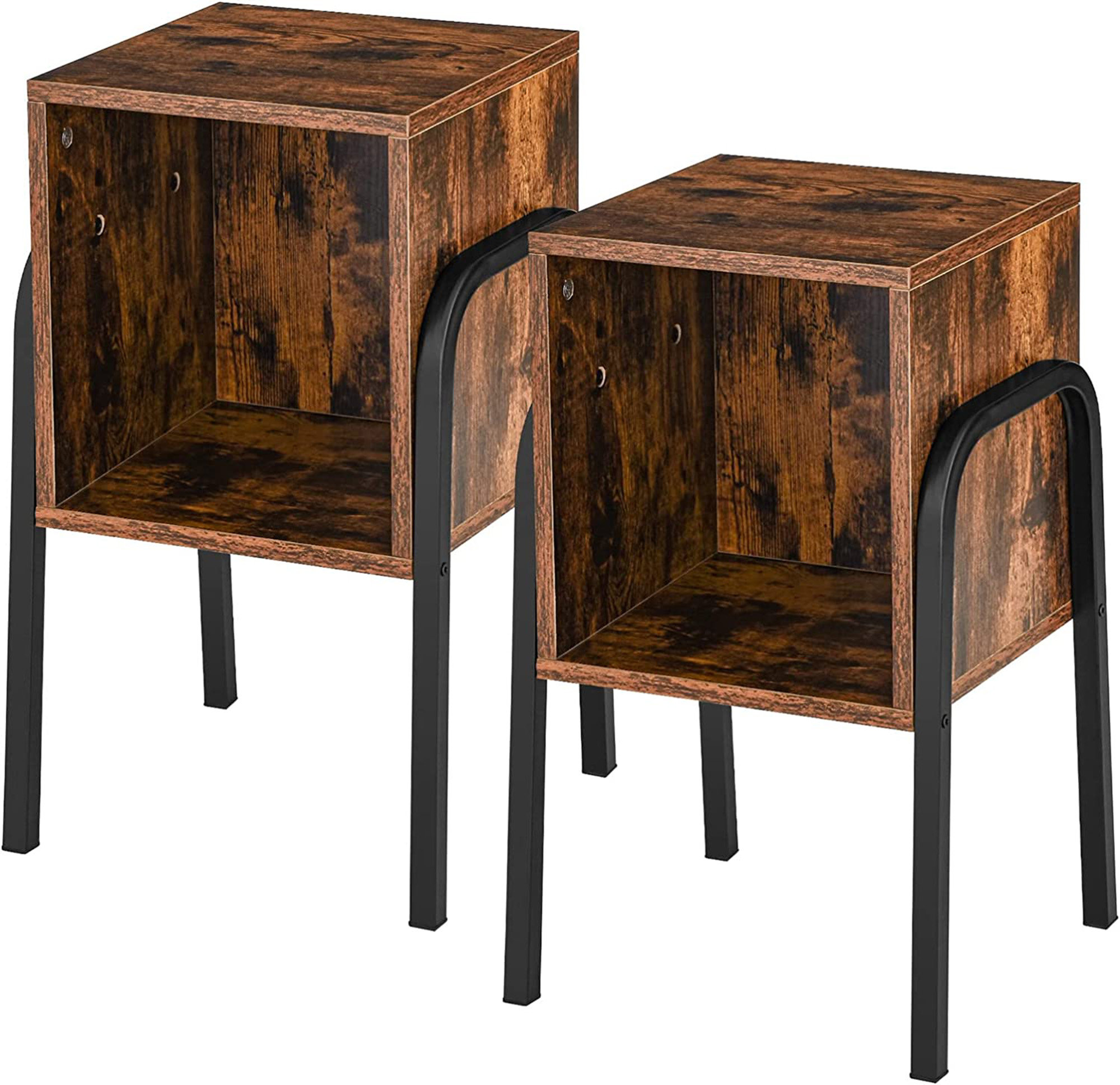 17 Stories End Table Set with Storage and Built-in Outlets | Wayfair