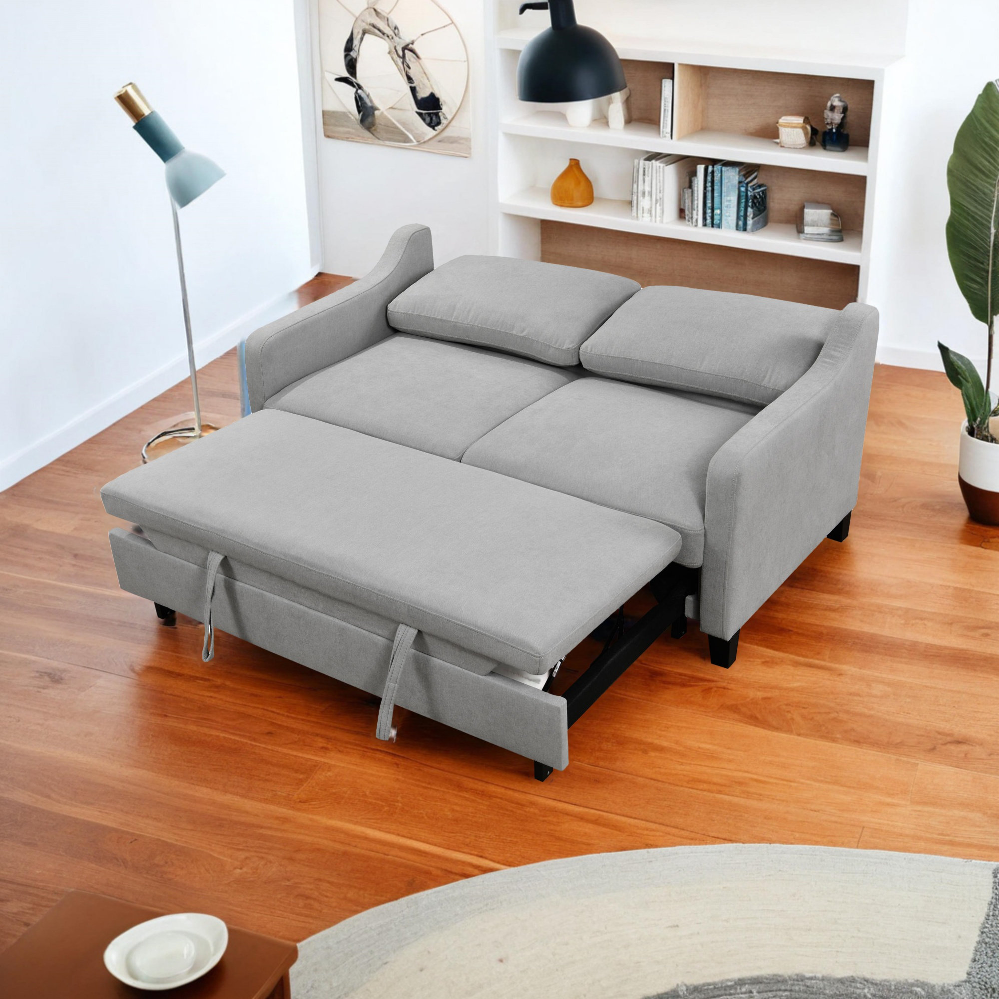 Latitude Run® Zaryab Square Arms Firm Sleeper Sofa 3 in 1 Convertible ...