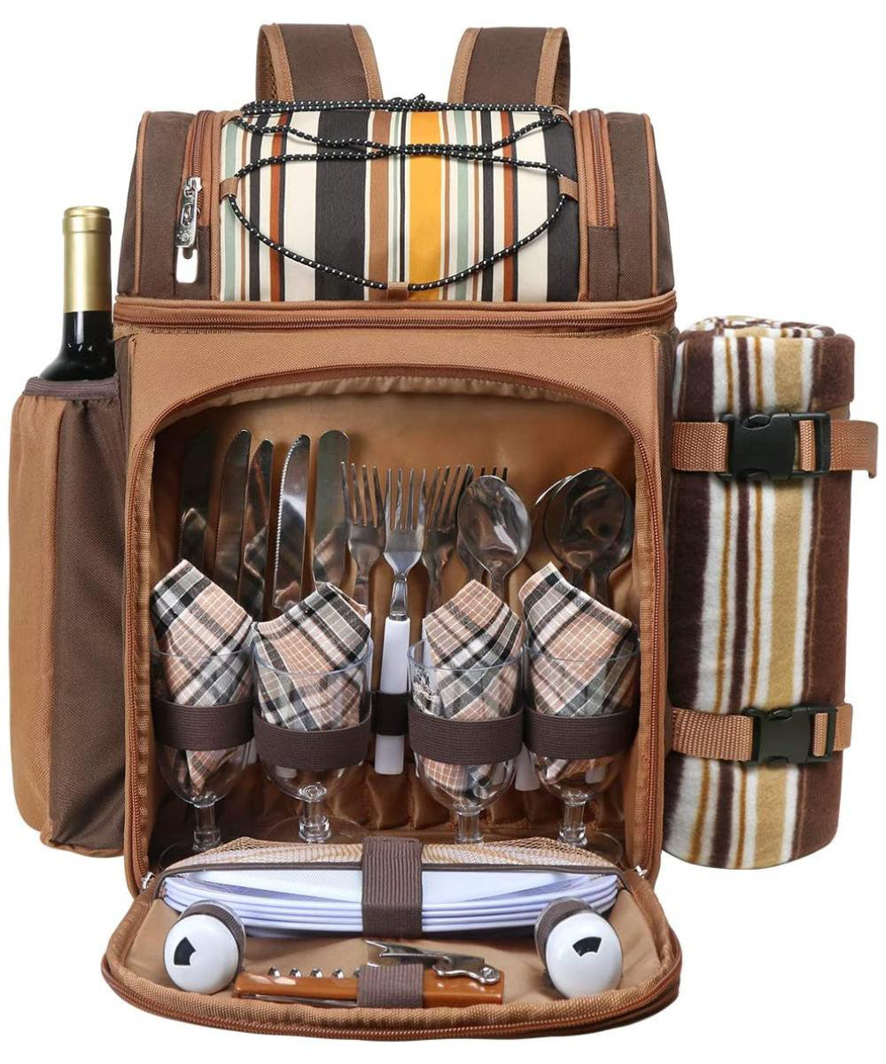 Crestone Glacière pour sac à dos de pique-nique pour 4 personnes avec sac isotherme étanche ...