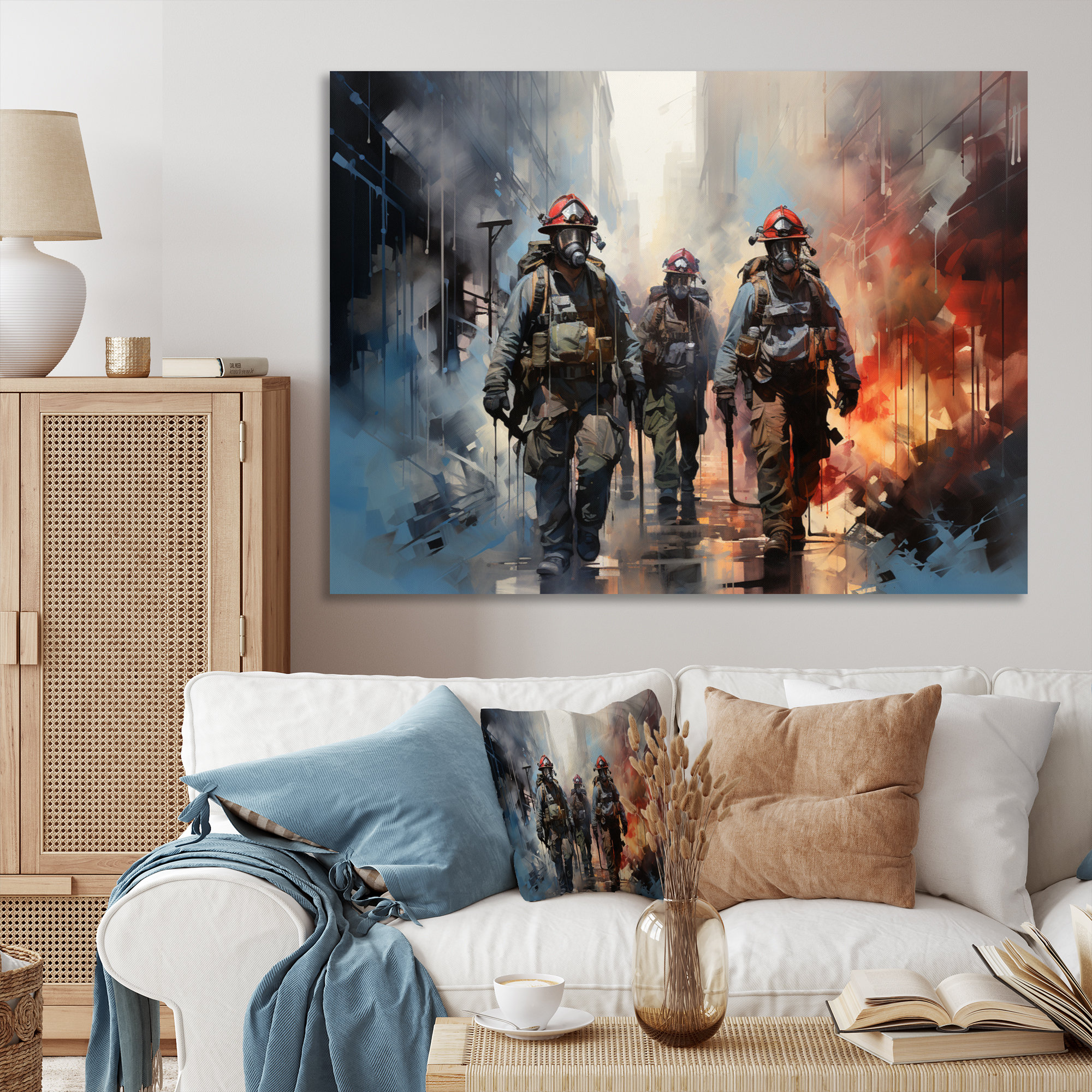 Latitude Run® Fireman Heroes In Action II - Fireman Wall Art | Wayfair