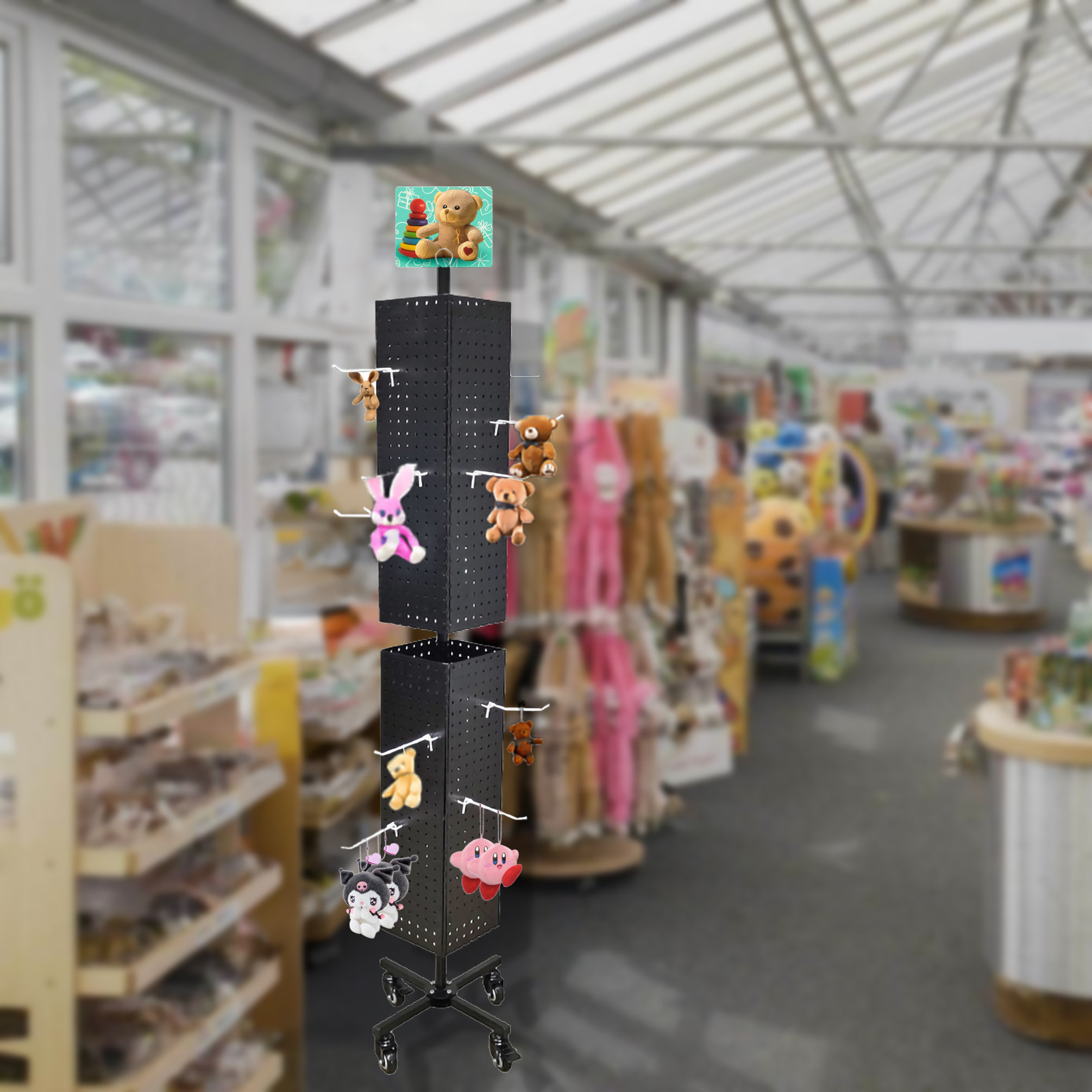 WFX Utility™ 15.75" x 66" Rotating Display Metal Pegboard Magnet Floor ...