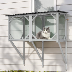 Tucker Murphy Pet™ Cat Window Box, Catio Outdoor Cat Enclosure Window ...
