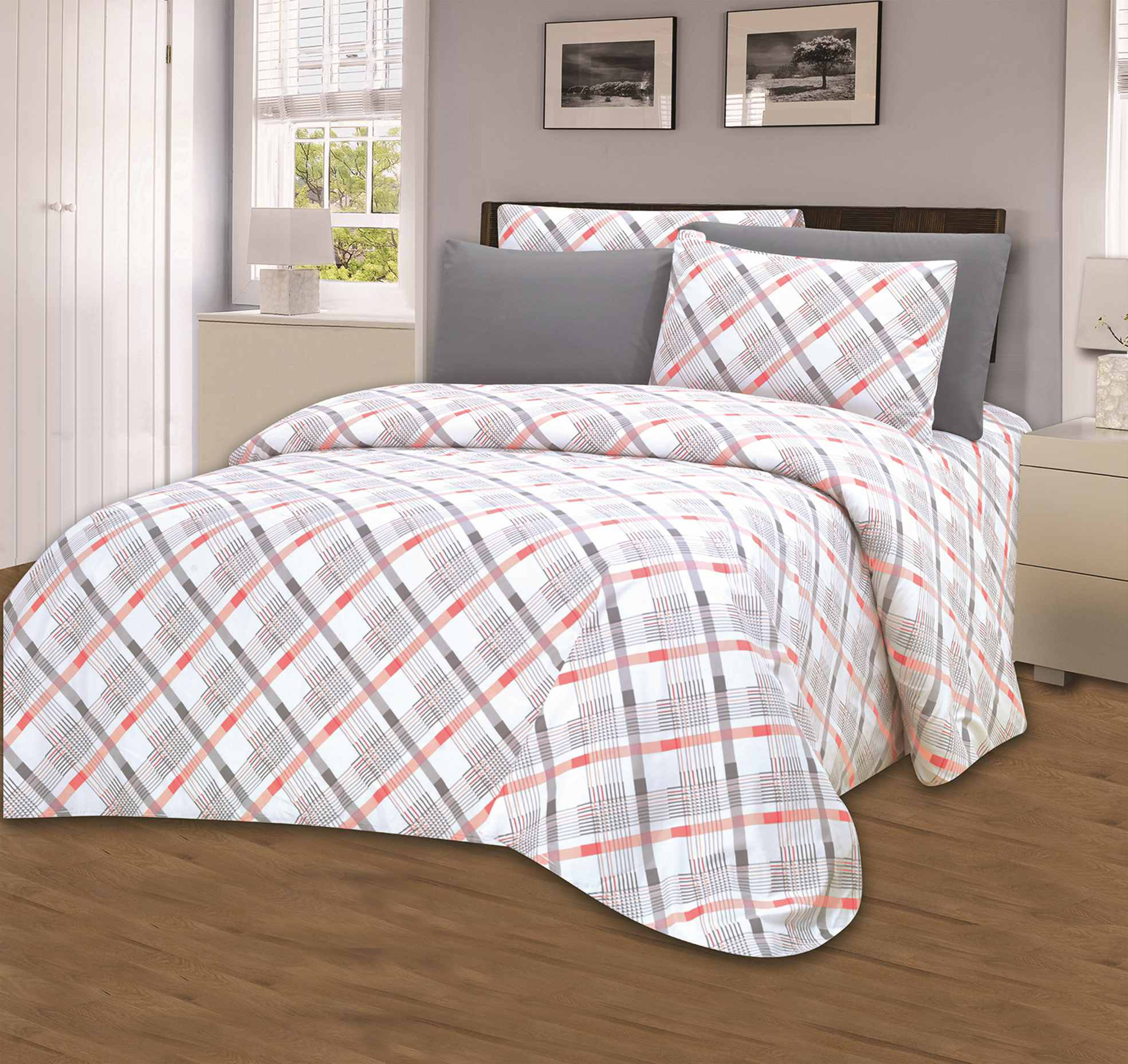 Home Sweet Home Dreams Checkered Microfiber Sheet Set | Wayfair