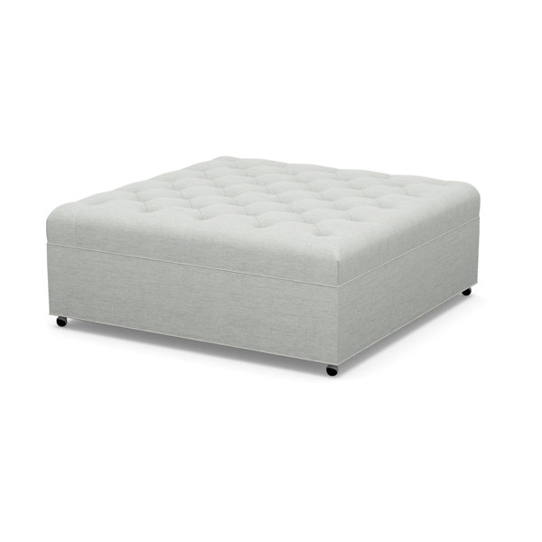 Paul Robert 54" Wide Tufted Square Cocktail Ottoman | Perigold