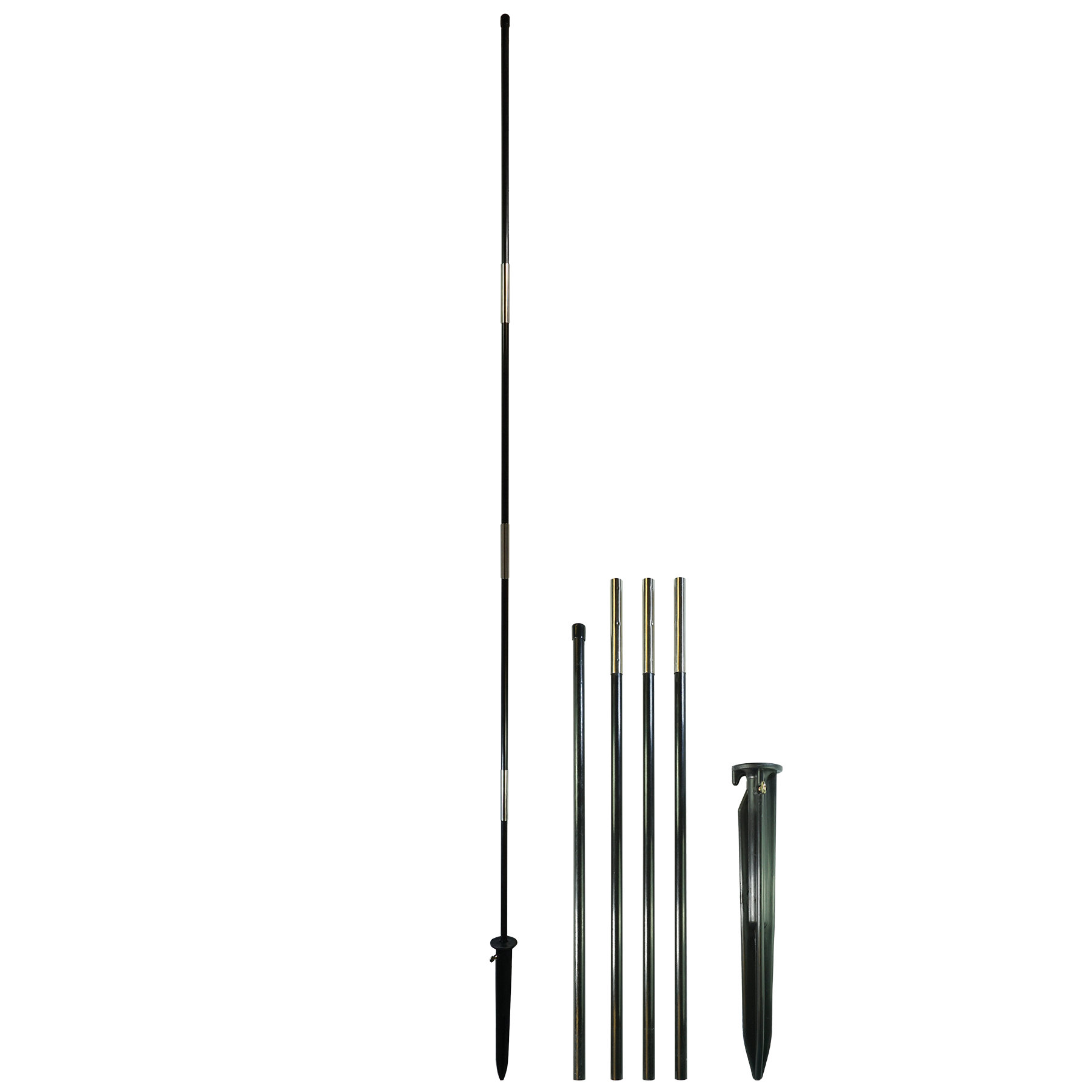 In The Breeze 6' 4-Section Freestanding Banner Pole with Ground Stake ...