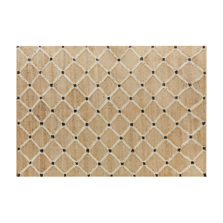 Bloomsbury Market Mishawaka Geometric Hand Woven Flatweave Beige Area ...