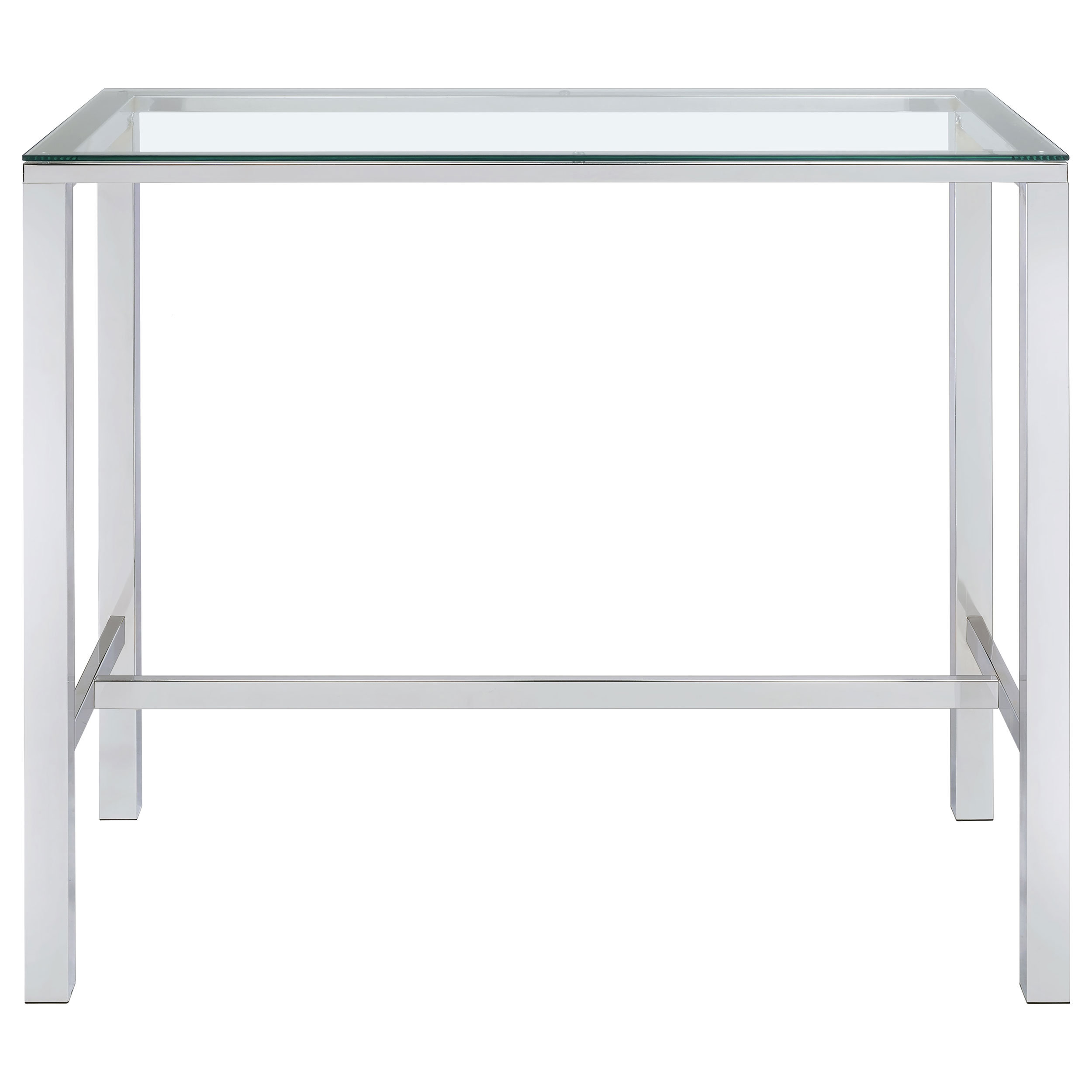 Alma Tolbert Rectangular 47-Inch Top Pub Bar Table Chrome | Wayfair
