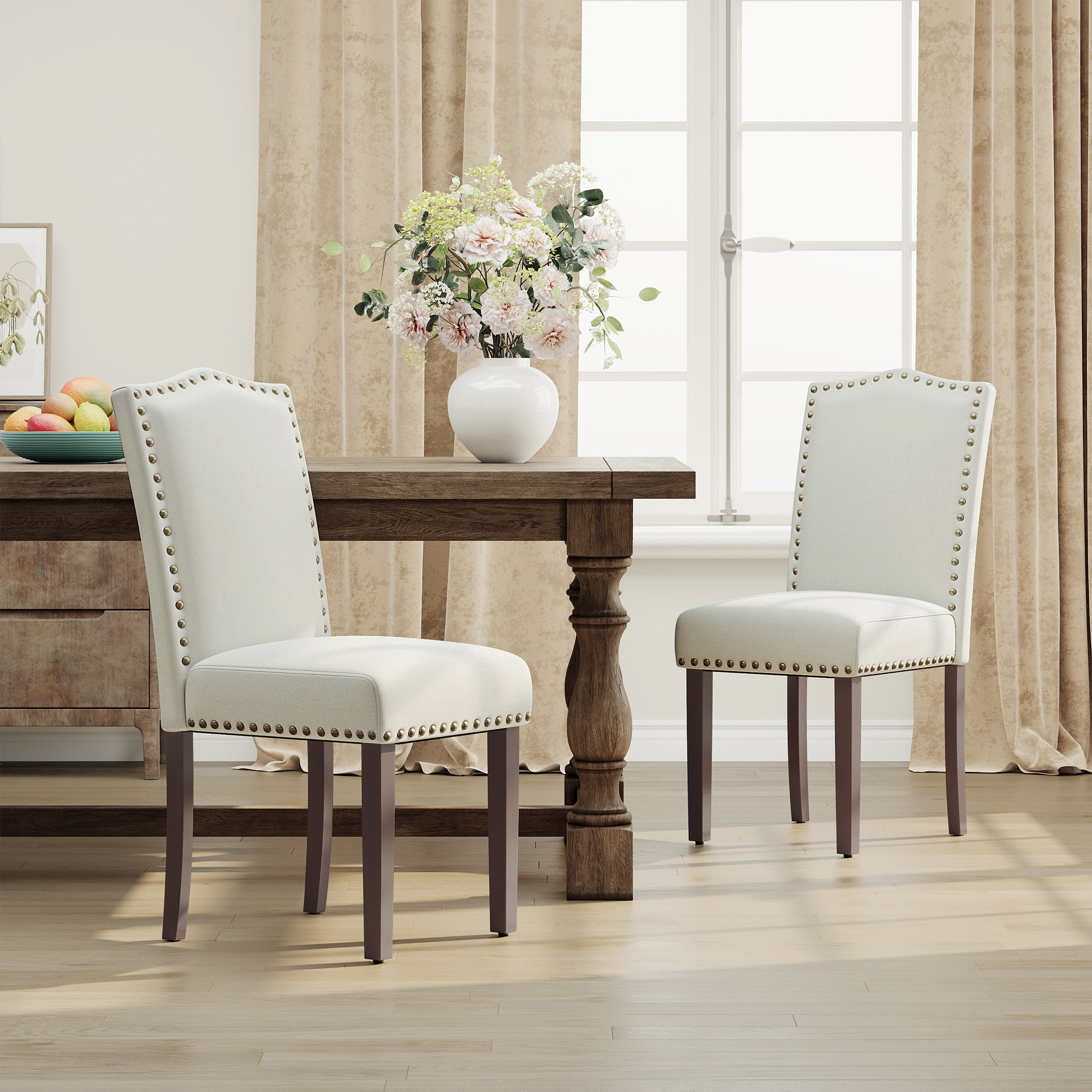 Winston Porter Oakridge Modern Soft Linen Fabric Thickened Upholstered ...