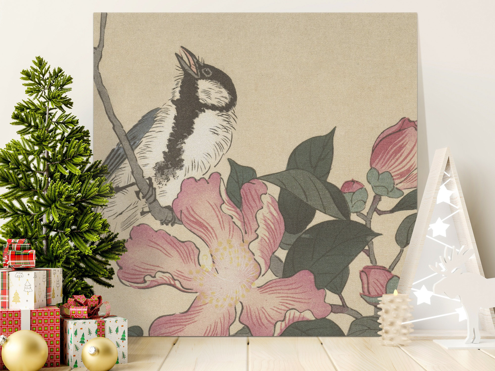 ClassicLiving Japanese Bird Aarick, Canvas Aarick, Floral Bird Print ...