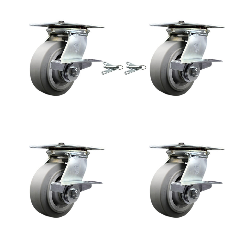 Service Caster 4 Piece Thermoplastic Caster Set | Wayfair