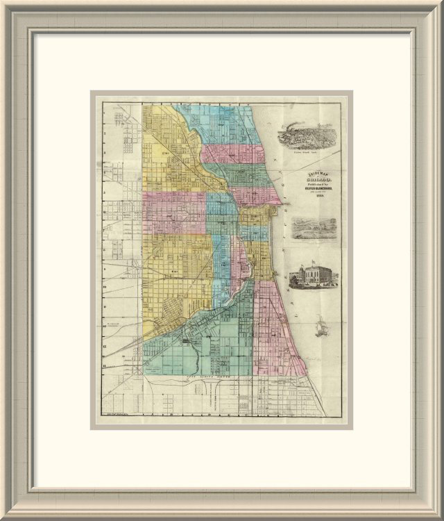 East Urban Home 'Guide Map of Chicago, 1869' Framed Print - Wayfair Canada