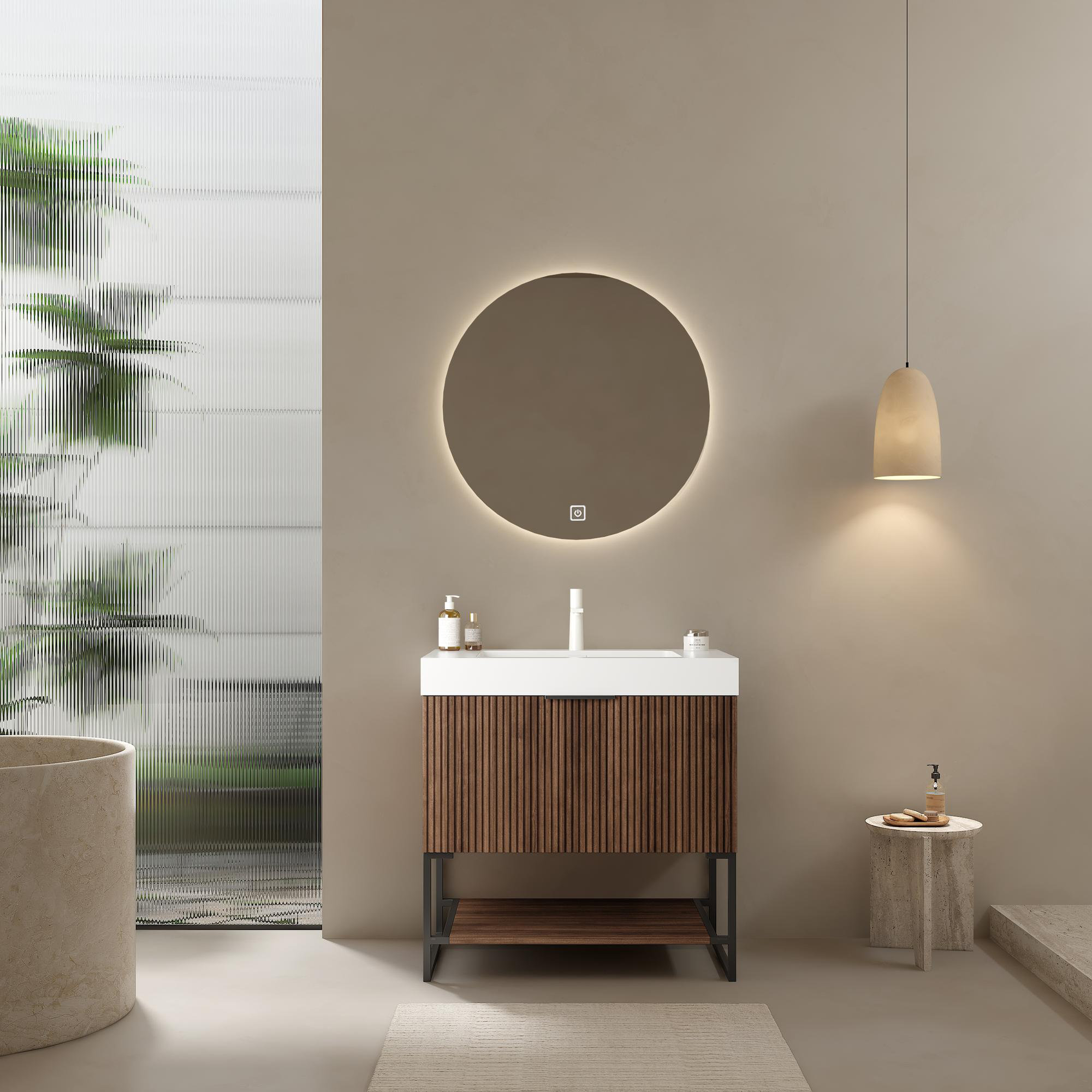 Latitude Run® 36'' Bathroom Vanity with Resin Basin | Wayfair