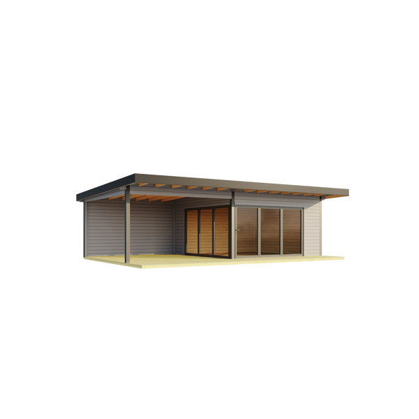 Lasita Maja Lasita - 28 x 15 Ft. Premium Log Cabin With An Undercover ...