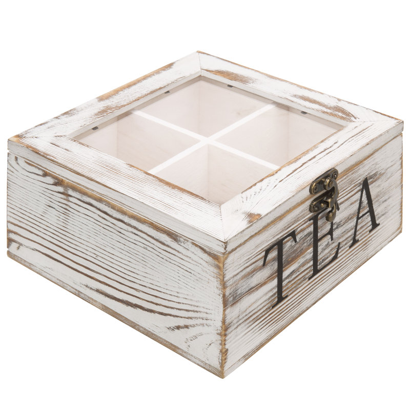 MyGift 4-Slot Tea Bag Storage Chest with Clear Lid & Reviews | Wayfair