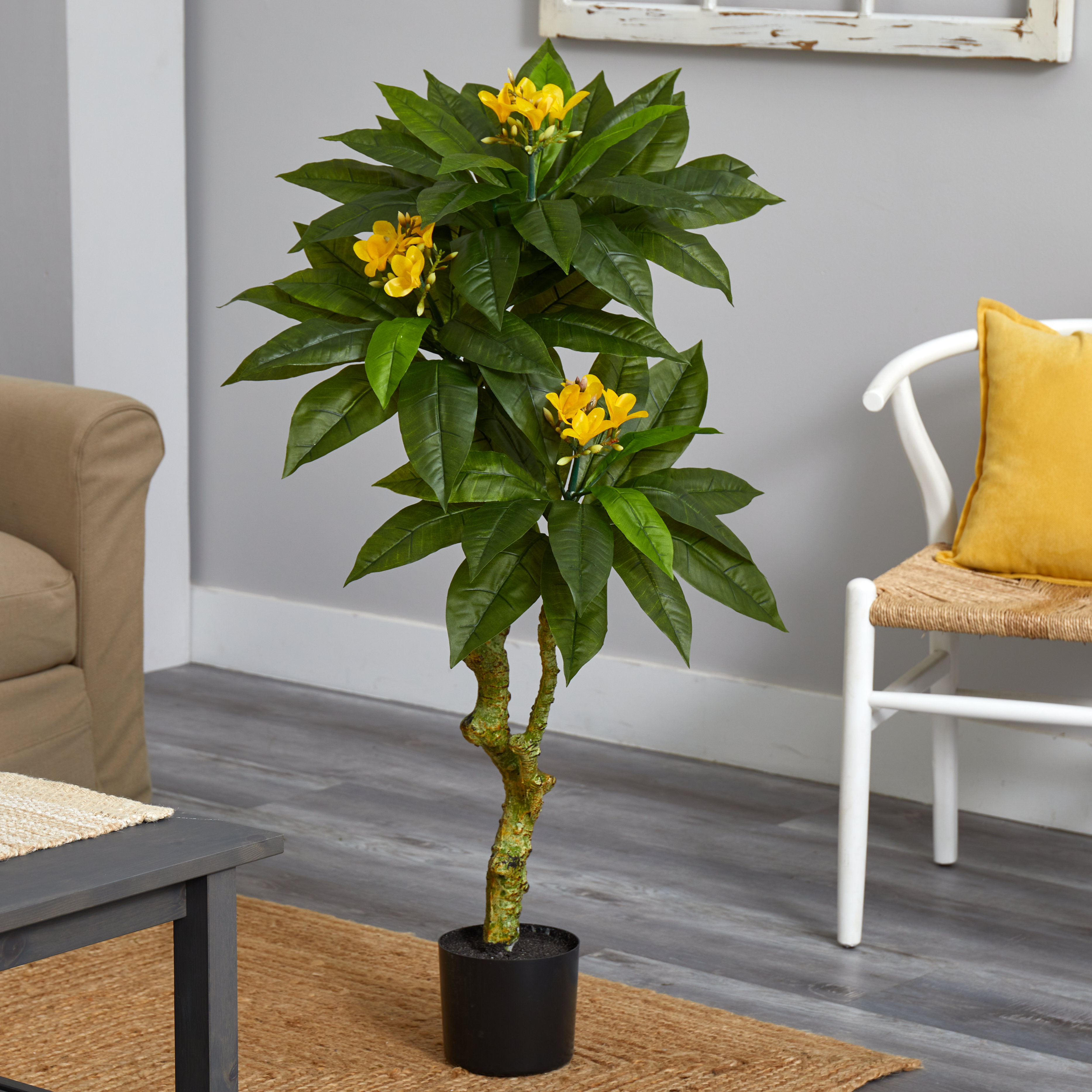 Bay Isle Home™ 4ft. Plumeria Artificial Tree UV Resistant (Indoor ...