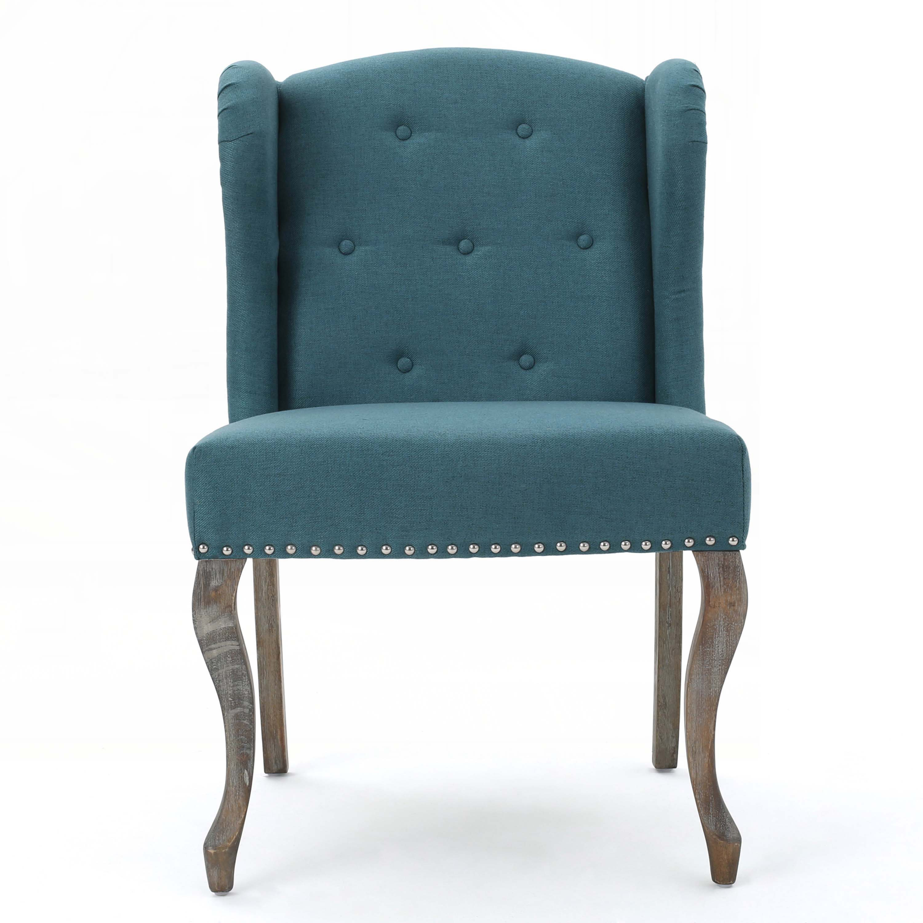 Fleur De Lis Living Polyester Upholstered Side Chair with Classic ...