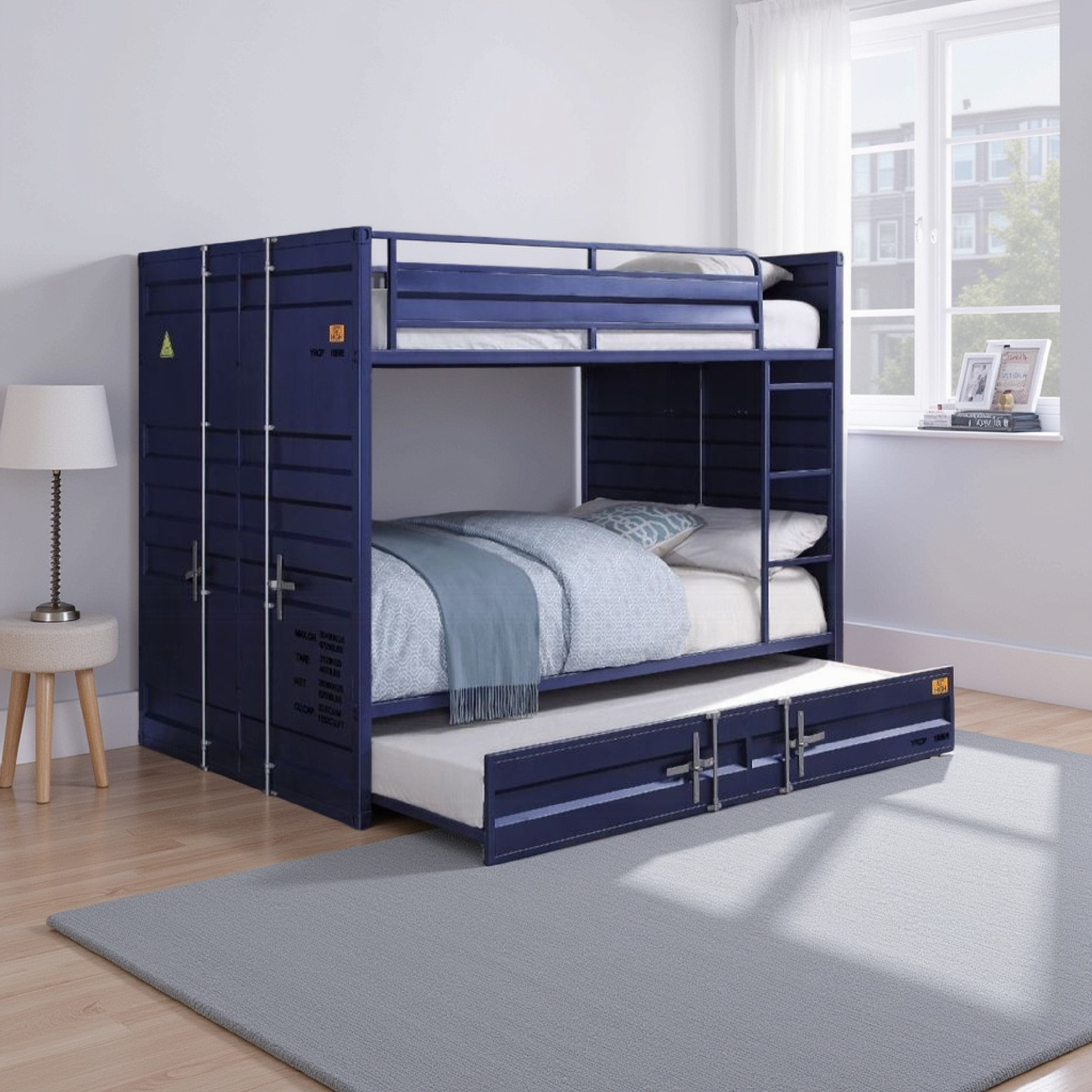 Mason & Marbles Rouillard Full Metal Bunk Bed by Benjara | Wayfair