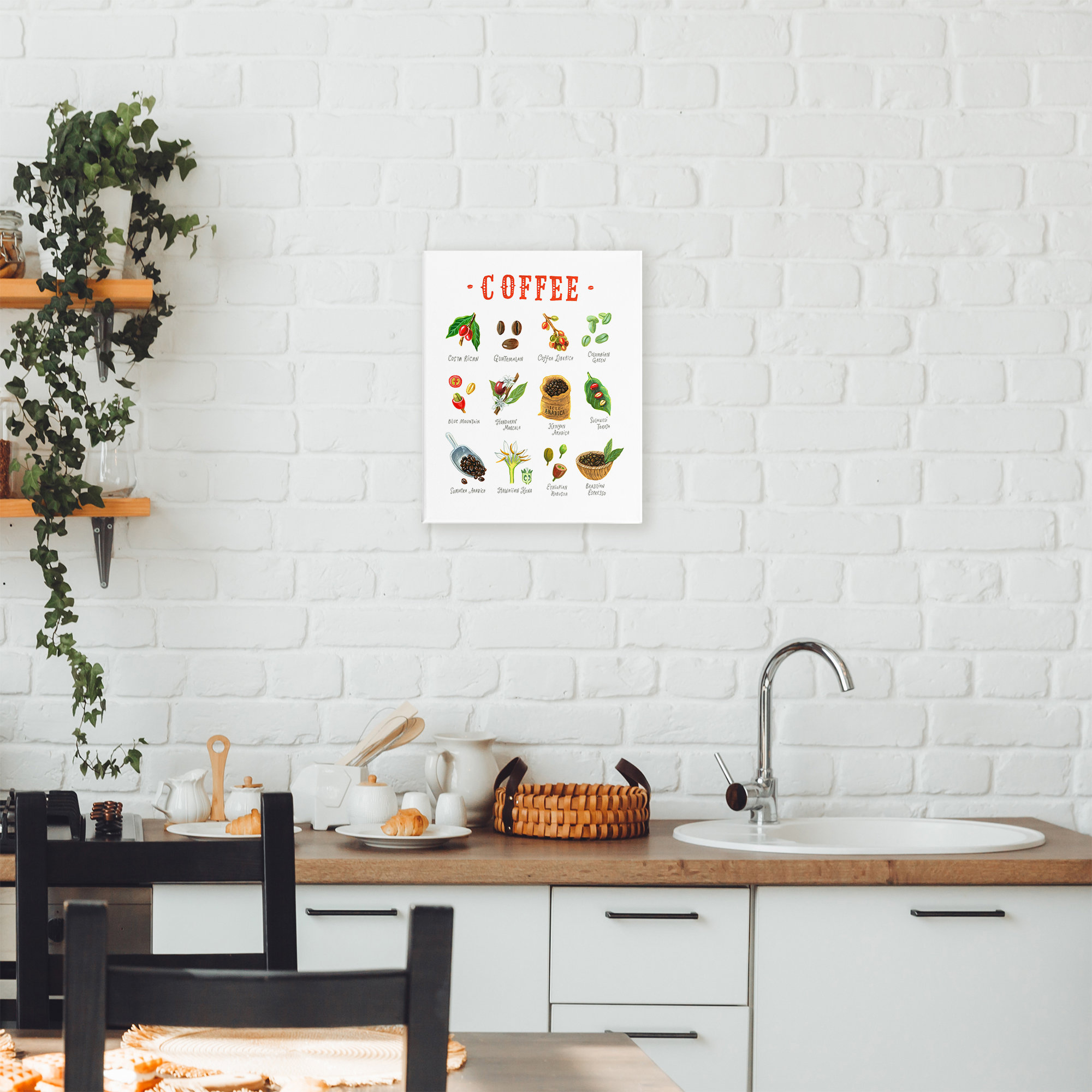 Ebern Designs Coffee Beans Origins Canvas, design by Angela Steahling ...